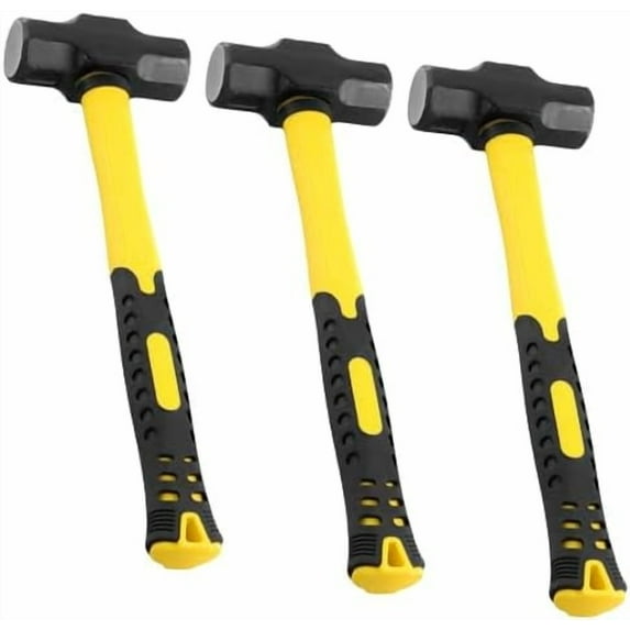 3 PCS 4lbs Sledge Hammers with Shock Absorption Handles, 16 Inch 4 ...