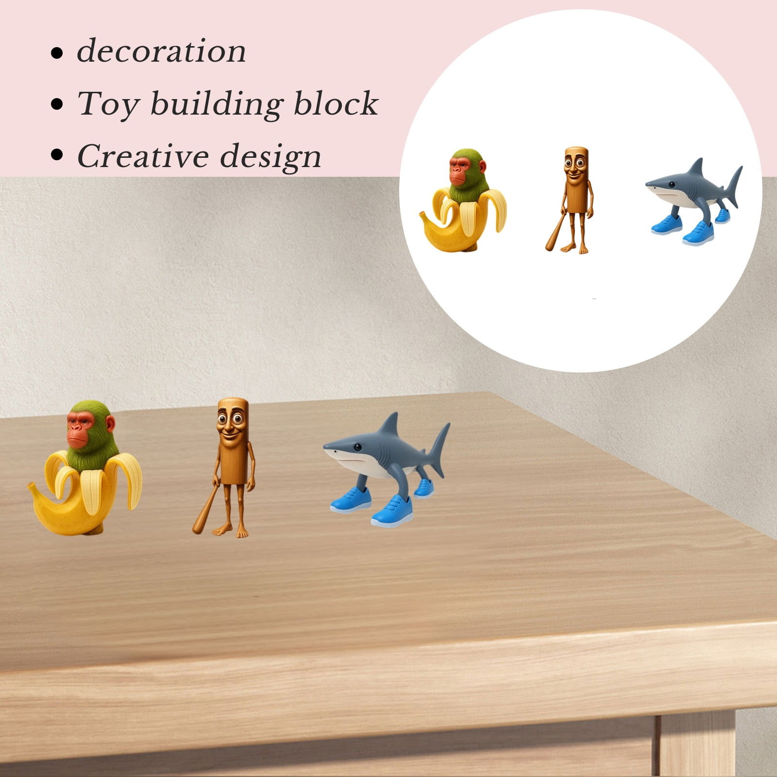 3 PCS, AI Italian Brain rot Animals Figure Toys Italian Brainrot ...