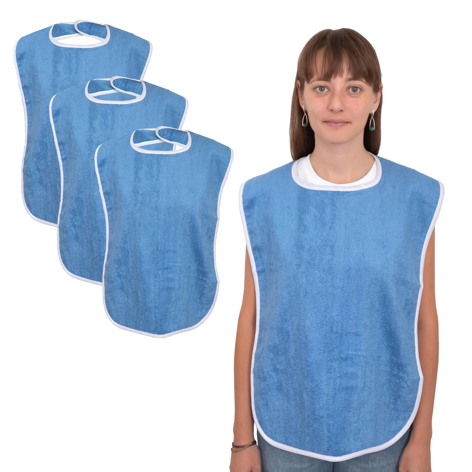 3 PCS Adult Bibs for Eating - Adult Bibs for Women - Bib for Men ...