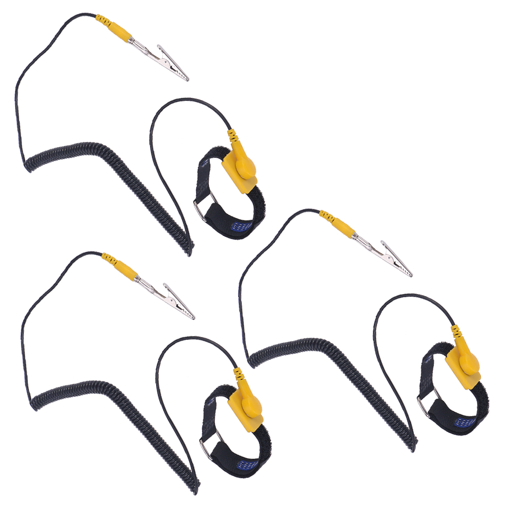 3 PCS Anti-Static Wrist Straps Adjustable Grounding Wrist Strap Bands ...