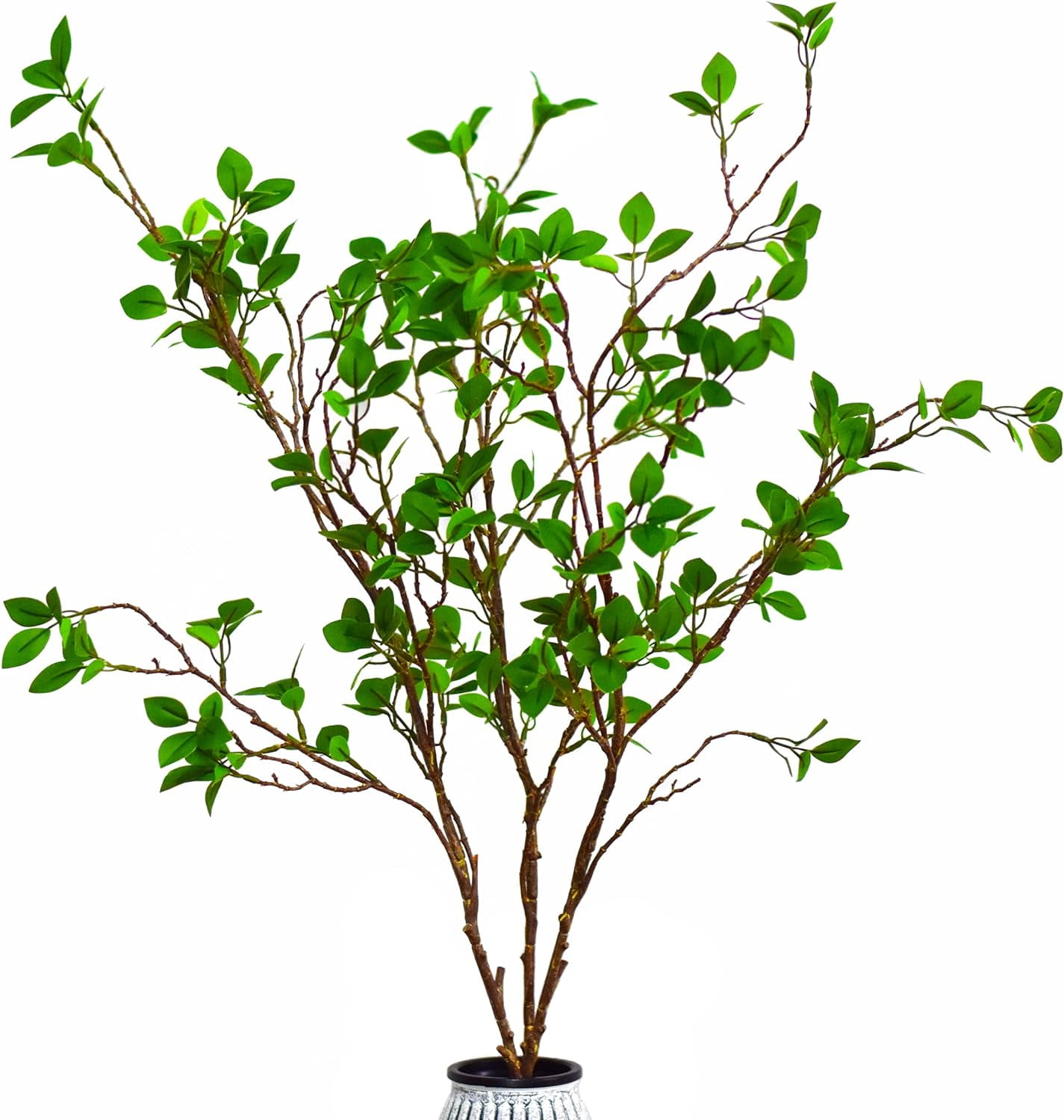 3 PCS Artificial Branches with Leaf, 43.3 Inch Artificial Greenery ...