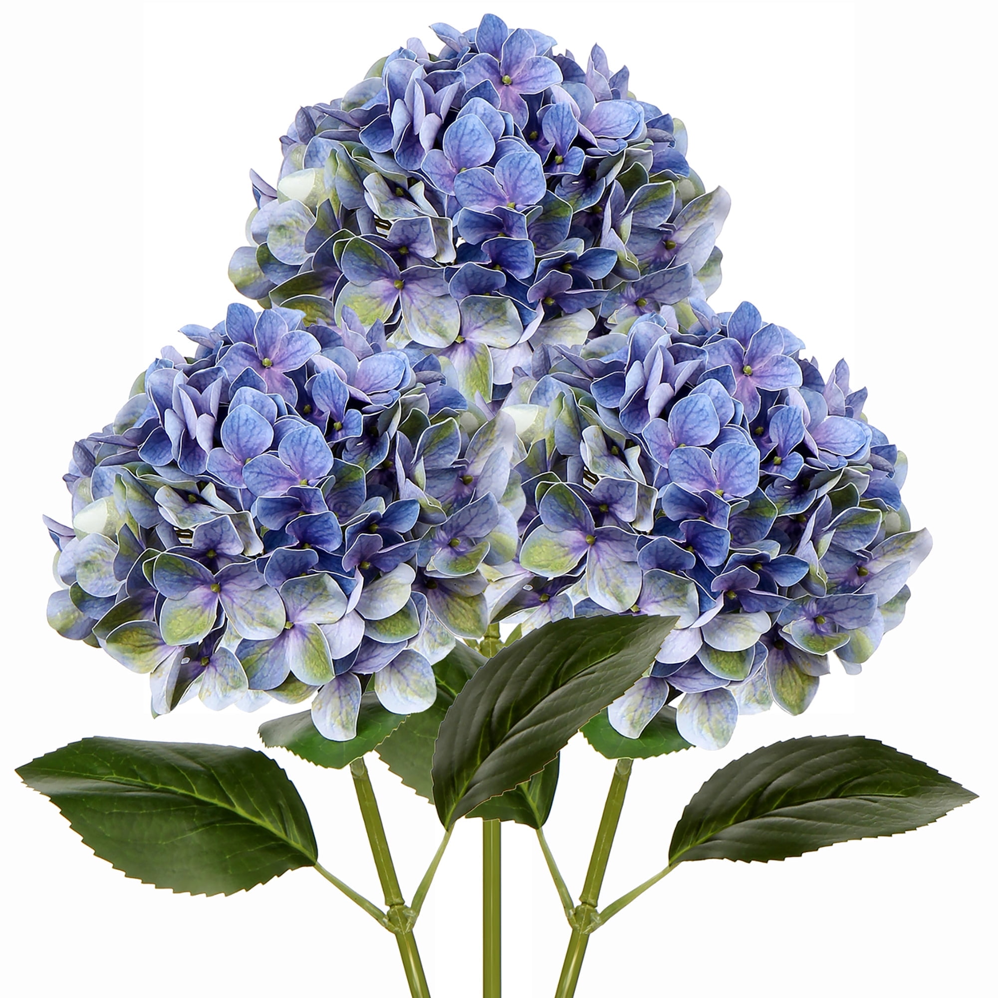 3PCS Faux Hydrangea Silk Flowers, Floral Stems for DIY Decorations ...