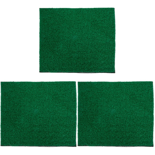 3 PCS Artificial Turf Mat Rug Flowerpot Home Landscaping Pet Terrarium ...