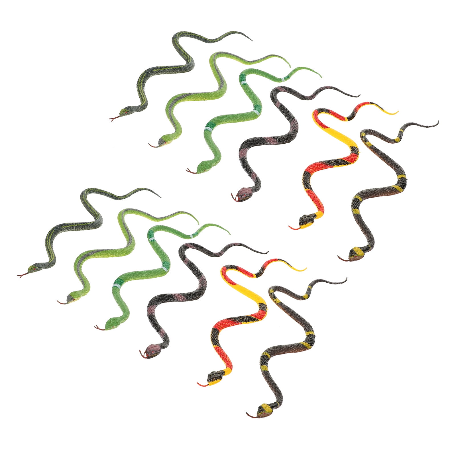 3 PCS Assorted Rubber Snakes Water Animal Model Artificial Models Child ...
