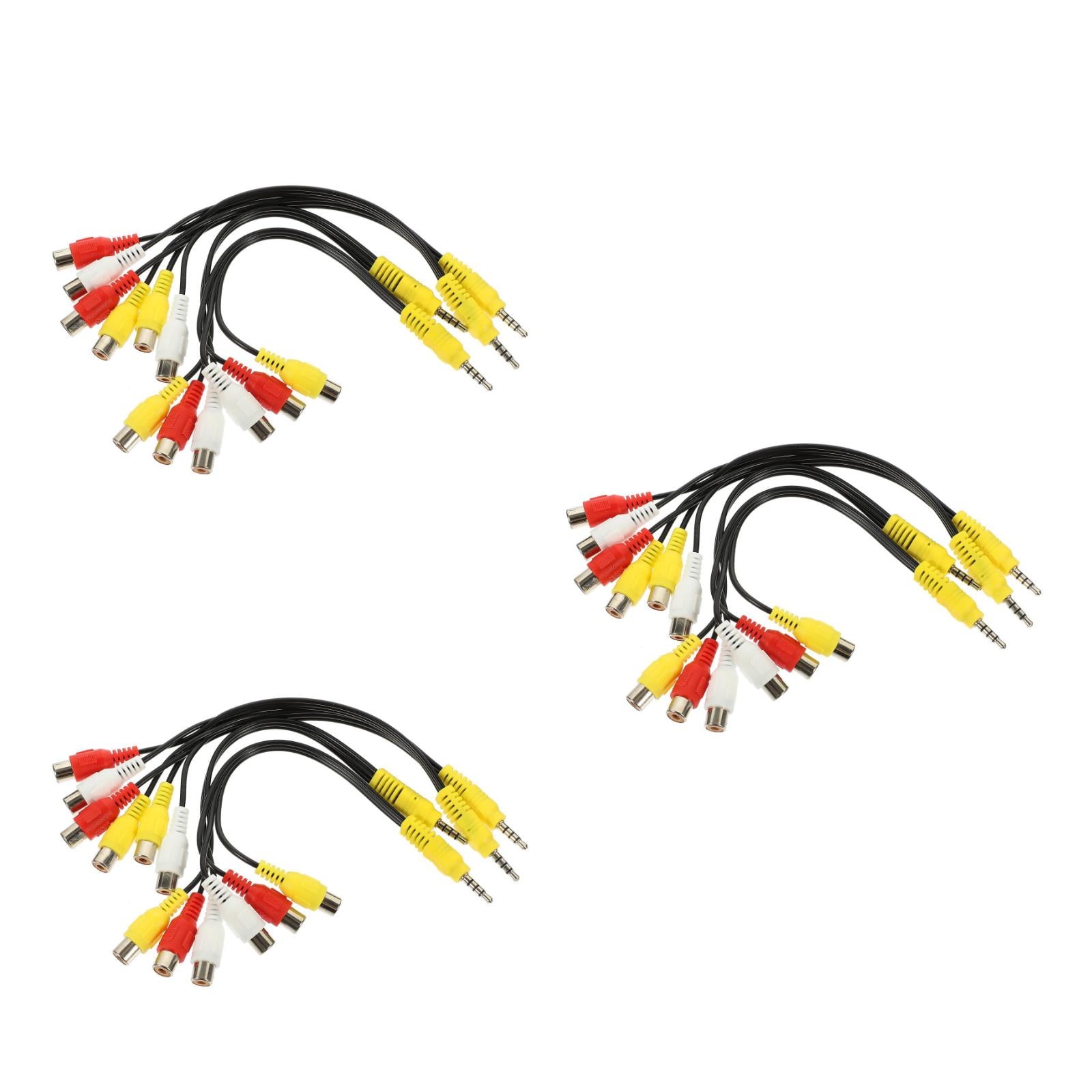 3 PCS Audio Patch Cord Headphones Splitter Fluted N64 - Walmart.com