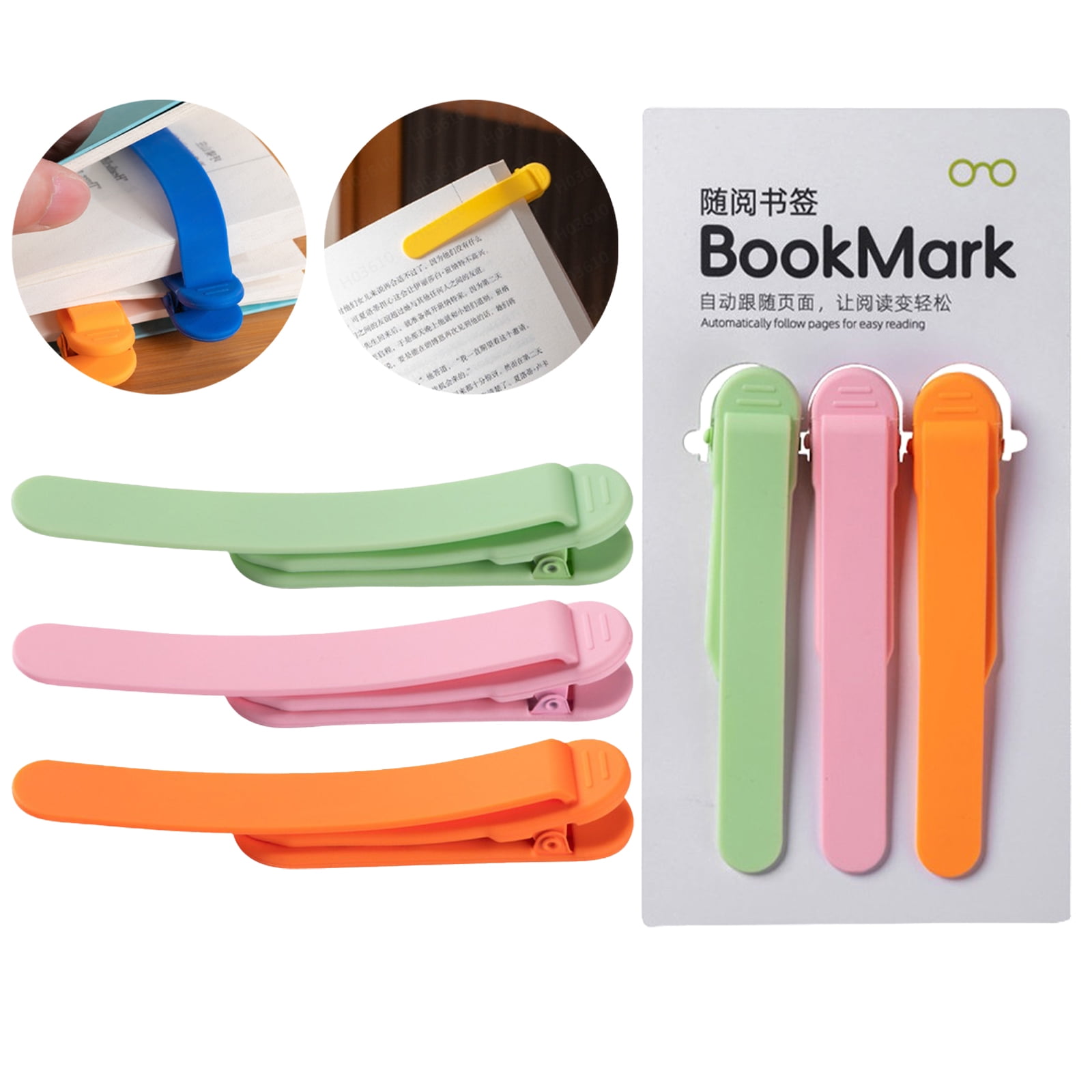 3 PCS Automatic Bookmark Smart Bookmarks for Women Men Book Bible Book ...