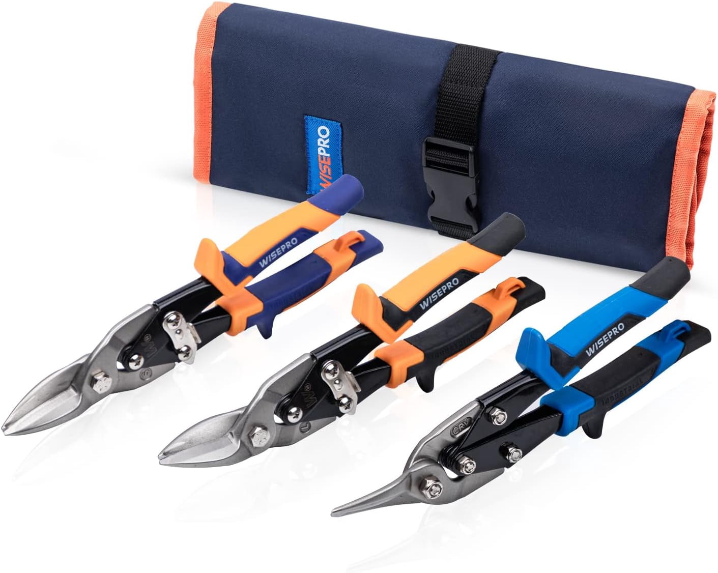 3 PCS Aviation Snips Set (Straight/Left/Right), 10 Inches Compound ...