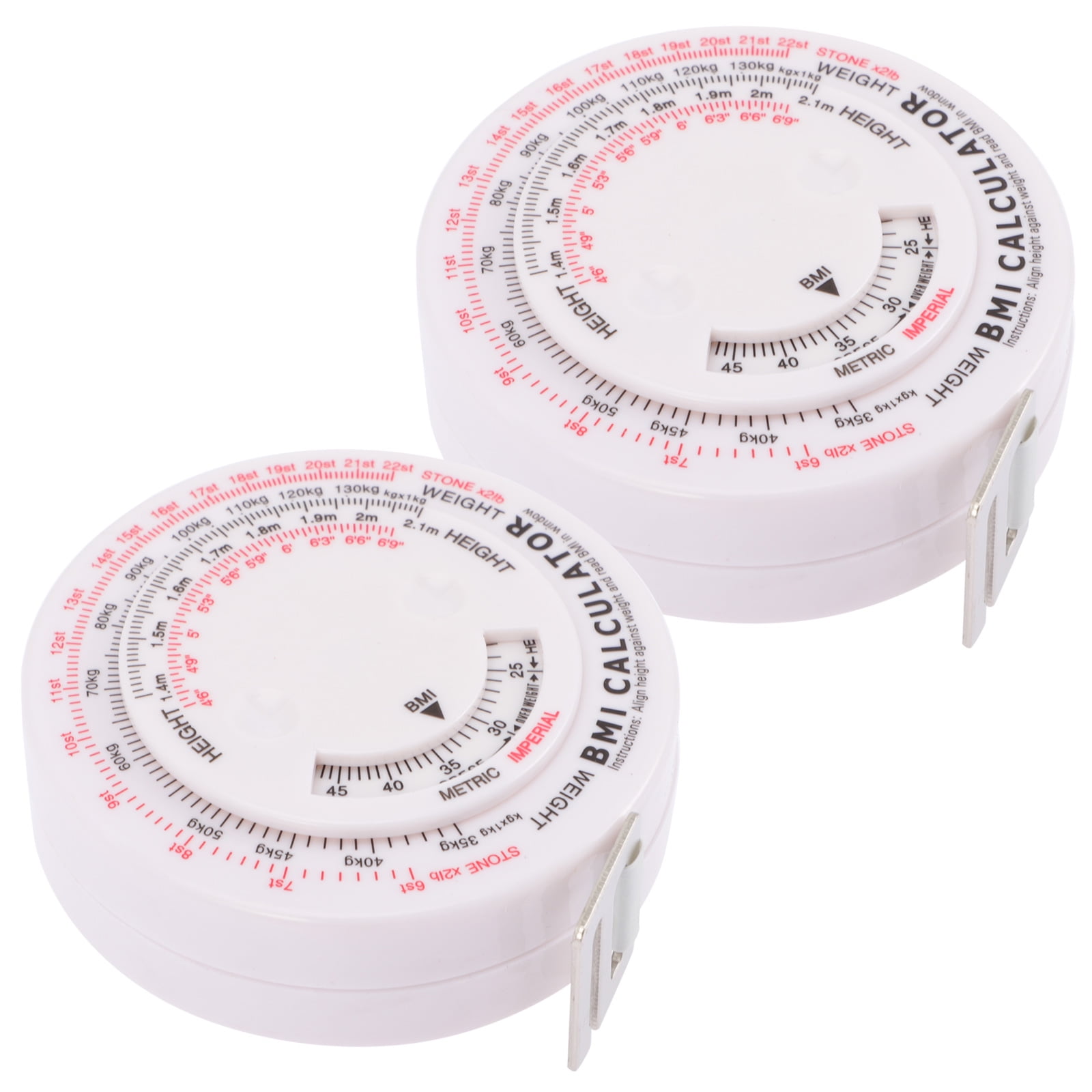 3 PCS BMI Calculator Tape Body Calculating Telescopic Measure Scale ...