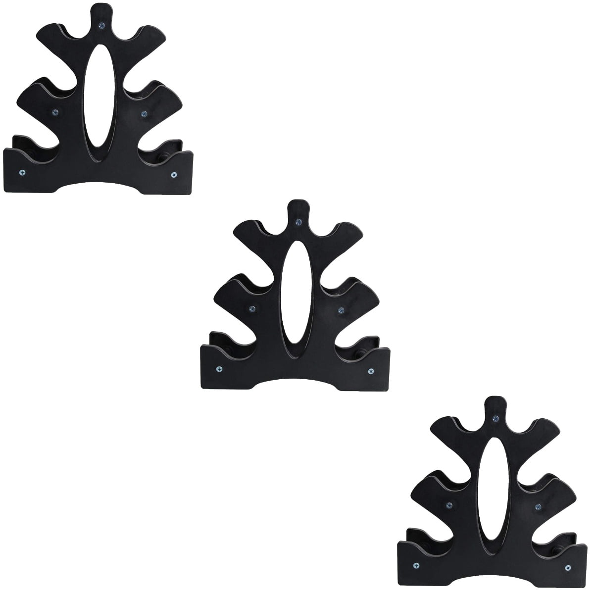 3 PCS Bell Small Dumbbell Rack Portable Holder Prevent Rolling ...