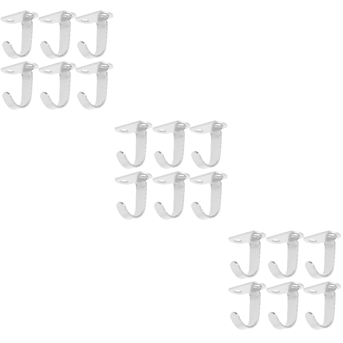 3 PCS Bird Cage Hook Ceiling Hanging Clothes Hangers Deck Hooks Silver ...