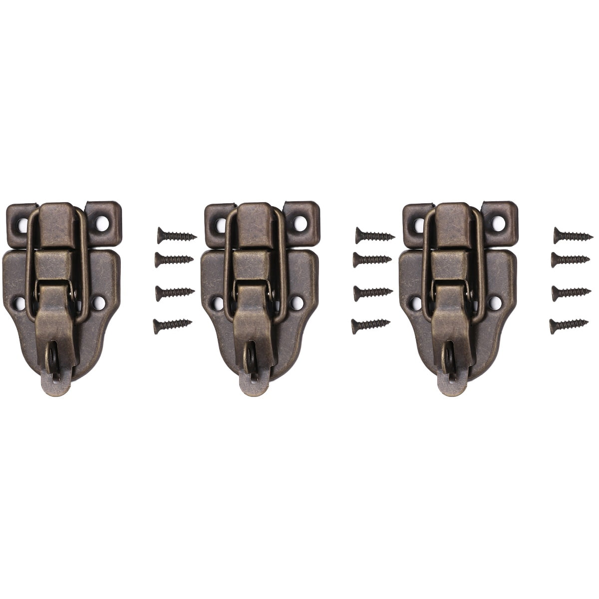 3 PCS Bronze Box Latch Cord Locks Touch Top Lid Bin Latch Lock 6.20X4 ...