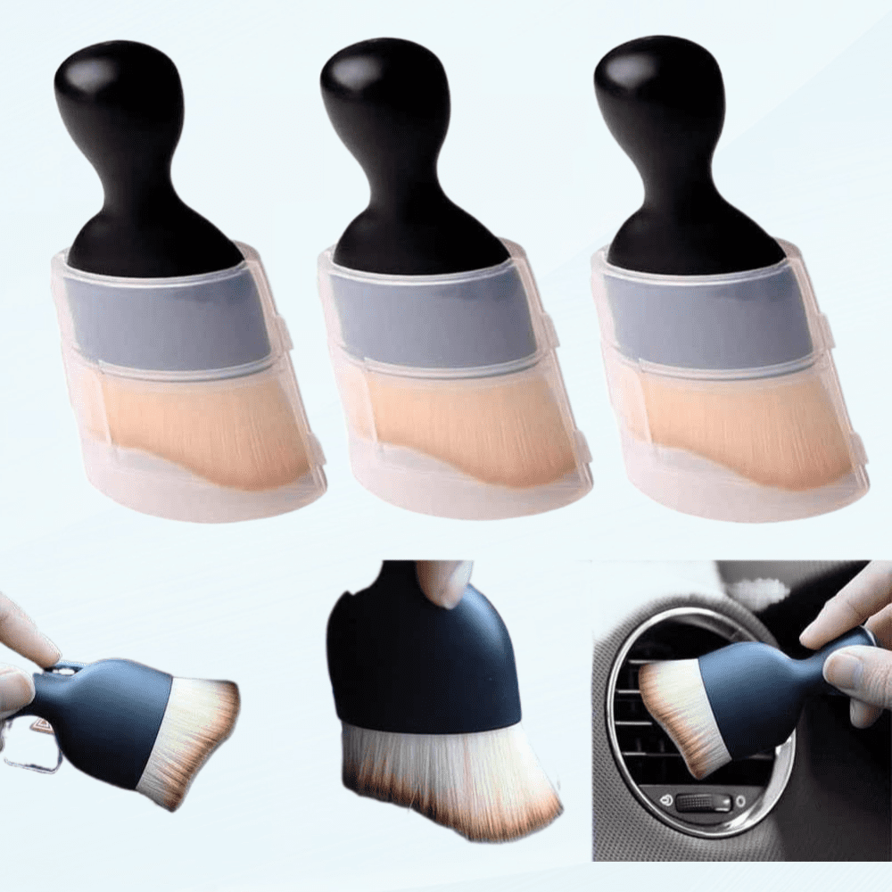 3 PCS Car Interior Cleaning Tool, Soft Bristles Car Detailing Brush ...