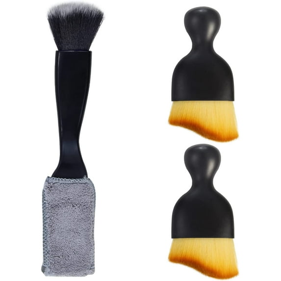 3 PCS Car Interior Detail Dust Brush,Soft Car Interior Detailing Kit ...