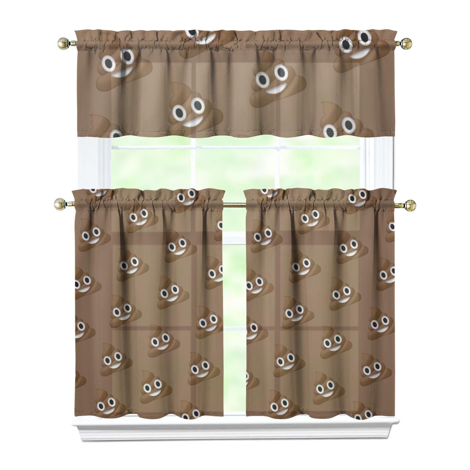 3 PCS Cartoon Kitchen Curtains Set - Cute Kawaii Animal & Space Design ...