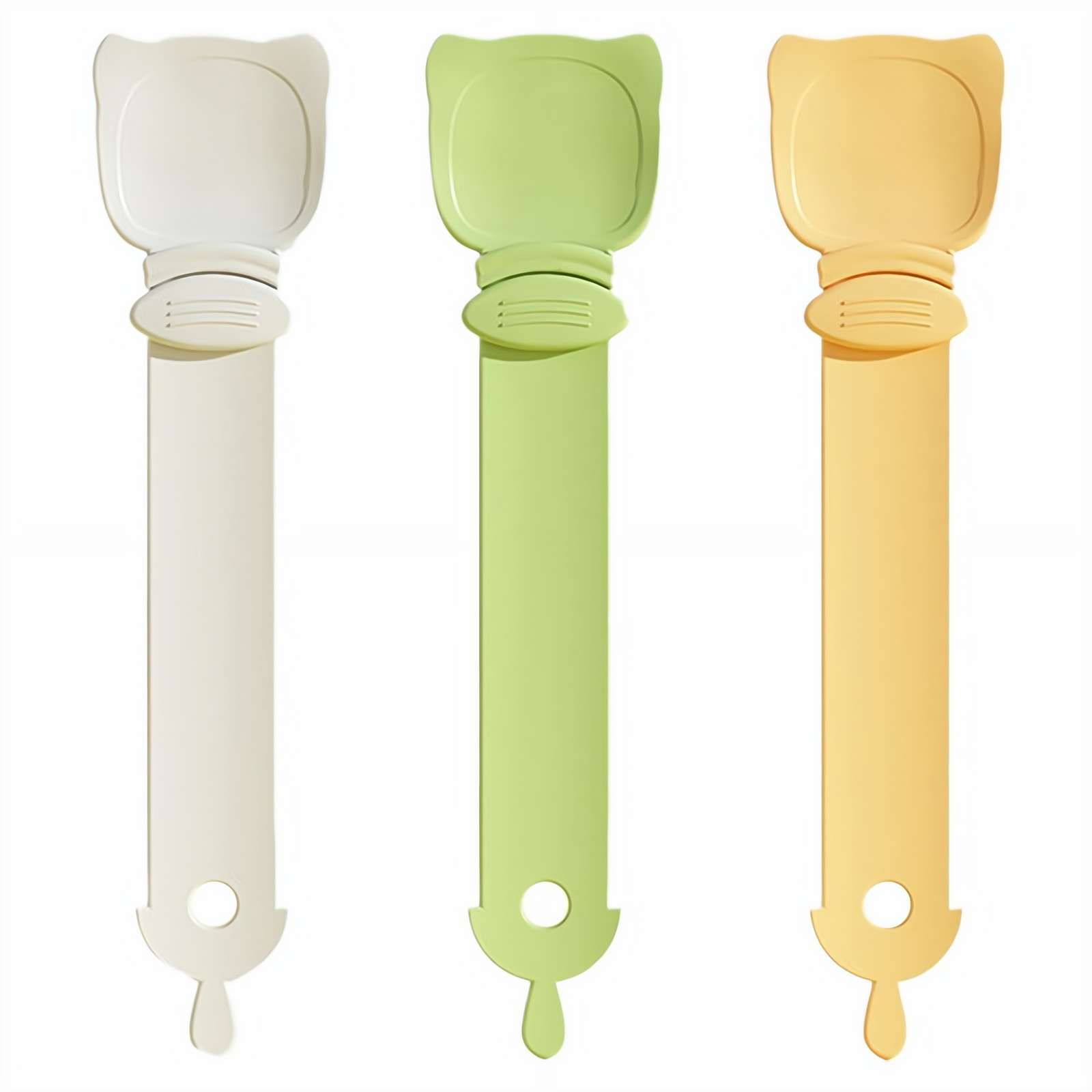 3 PCS Cat Strip Feeder Pet Food Mixing Spoon, Cats Stripe Squeeze Spoon ...