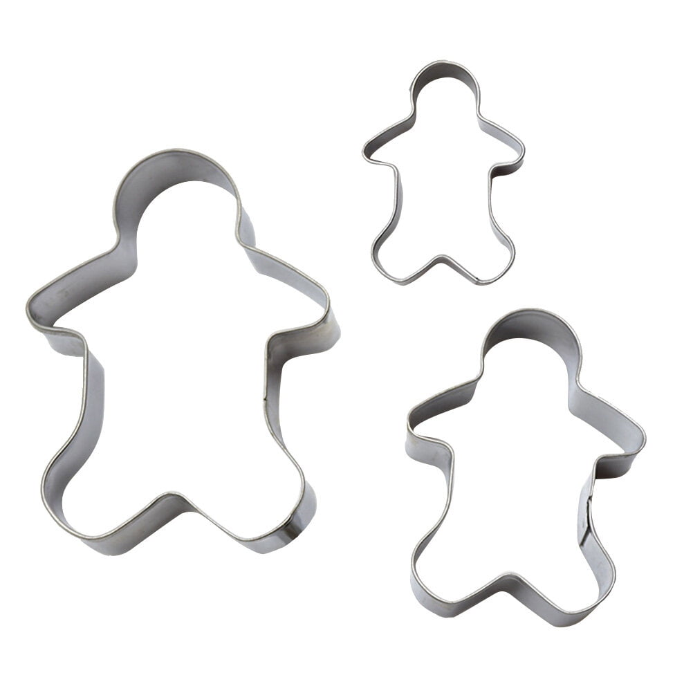3 PCS Chocolate Moulds Christmas Cookie Mold Stainless Steel Cutter ...