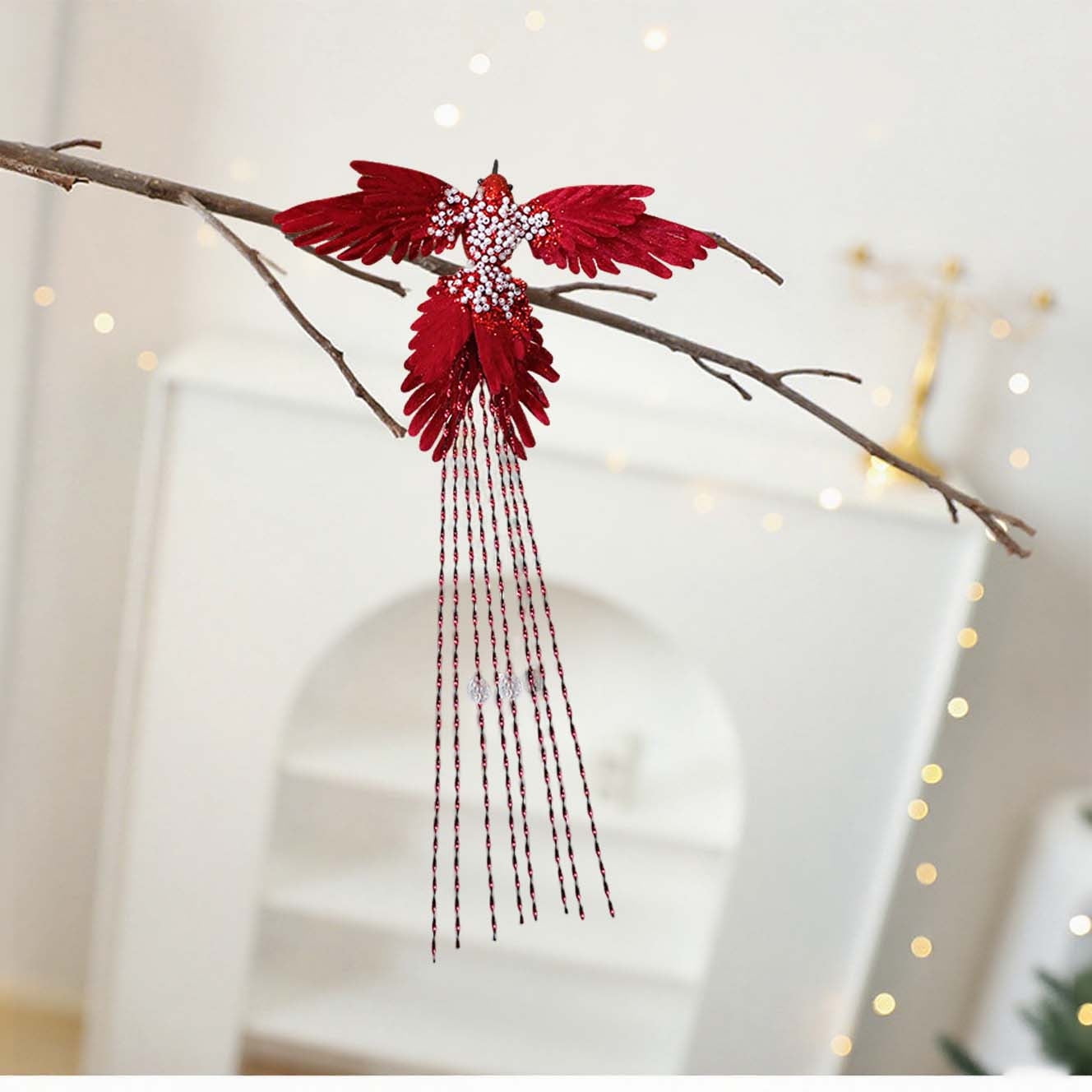 3 PCS Christmas Hummingbird Ornament with Clip - Realistic Feathered ...