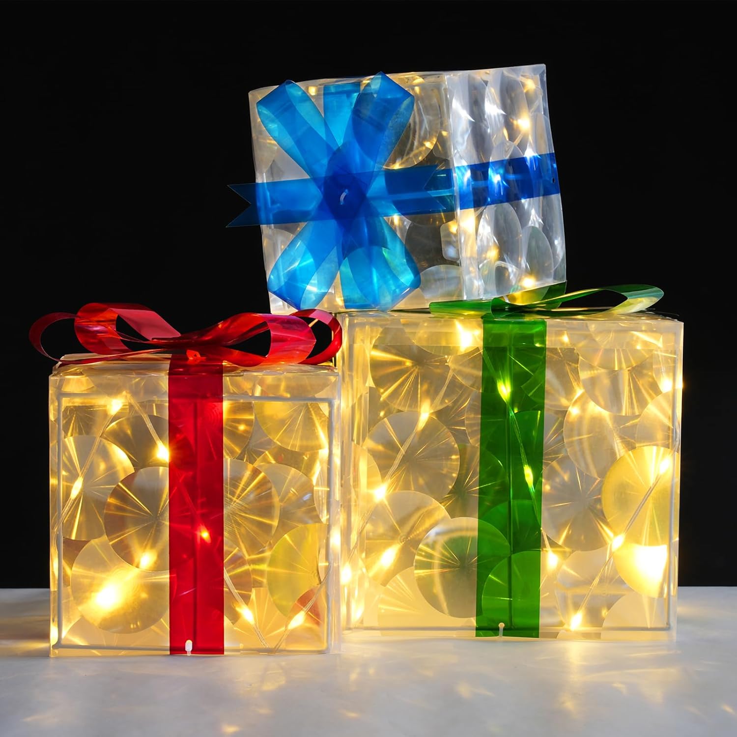 3 PCS Christmas Lighted Gift Boxes, Lighted Gift Boxes Christmas ...