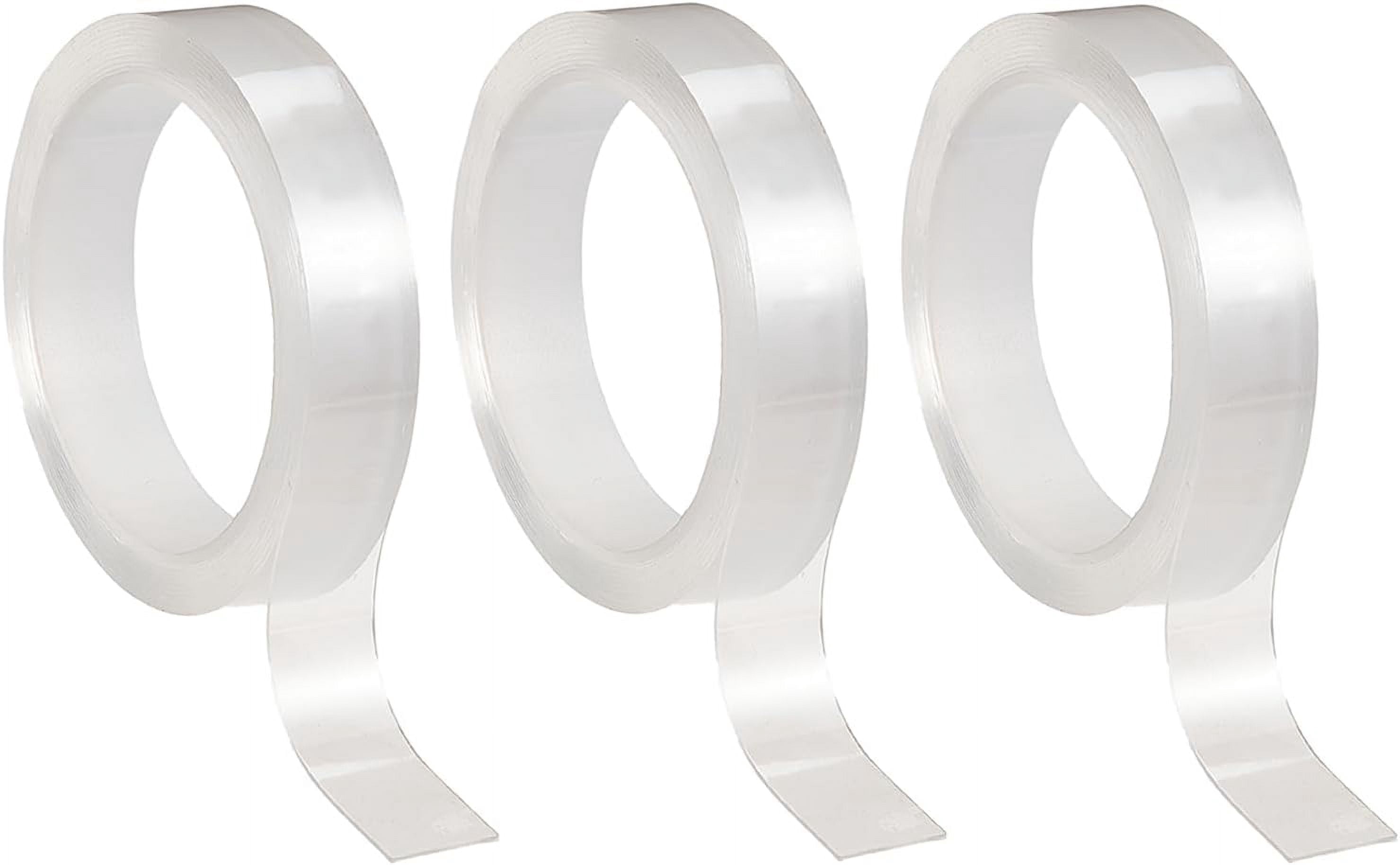3 PCS Clear Curtain Glide Tape, 0.78 Inch X 9.84 Ft Curtain Slide ...