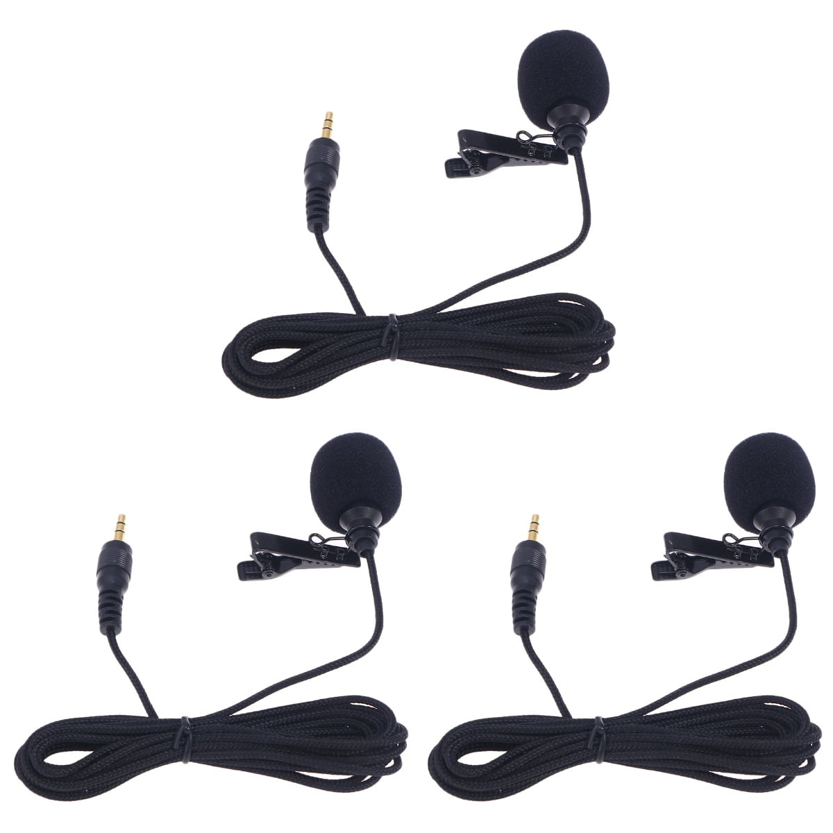 3 PCS Clip on Mic Compact Microphone Hands-free Microphone Black ...