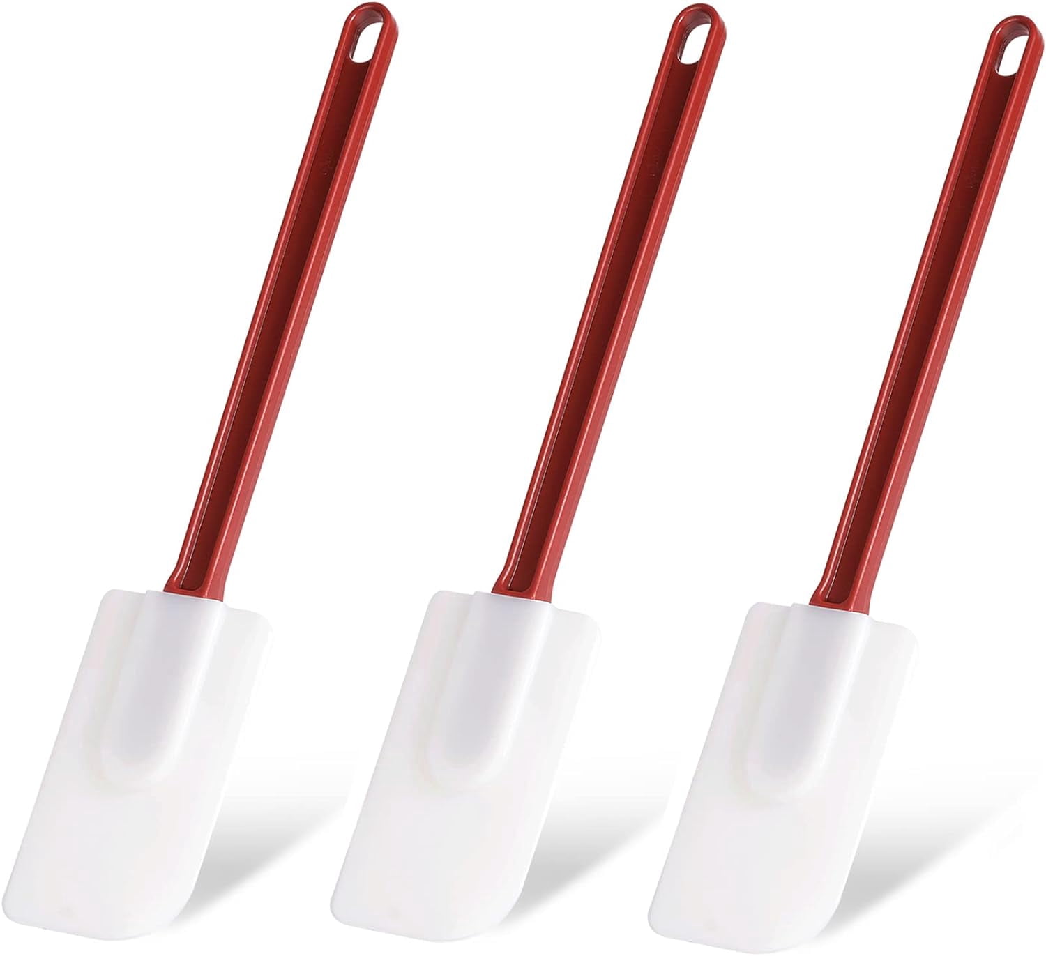 3 PCS Commercial Grade Heat Resistant Silicone Spatulas, 9.5-Inch ...