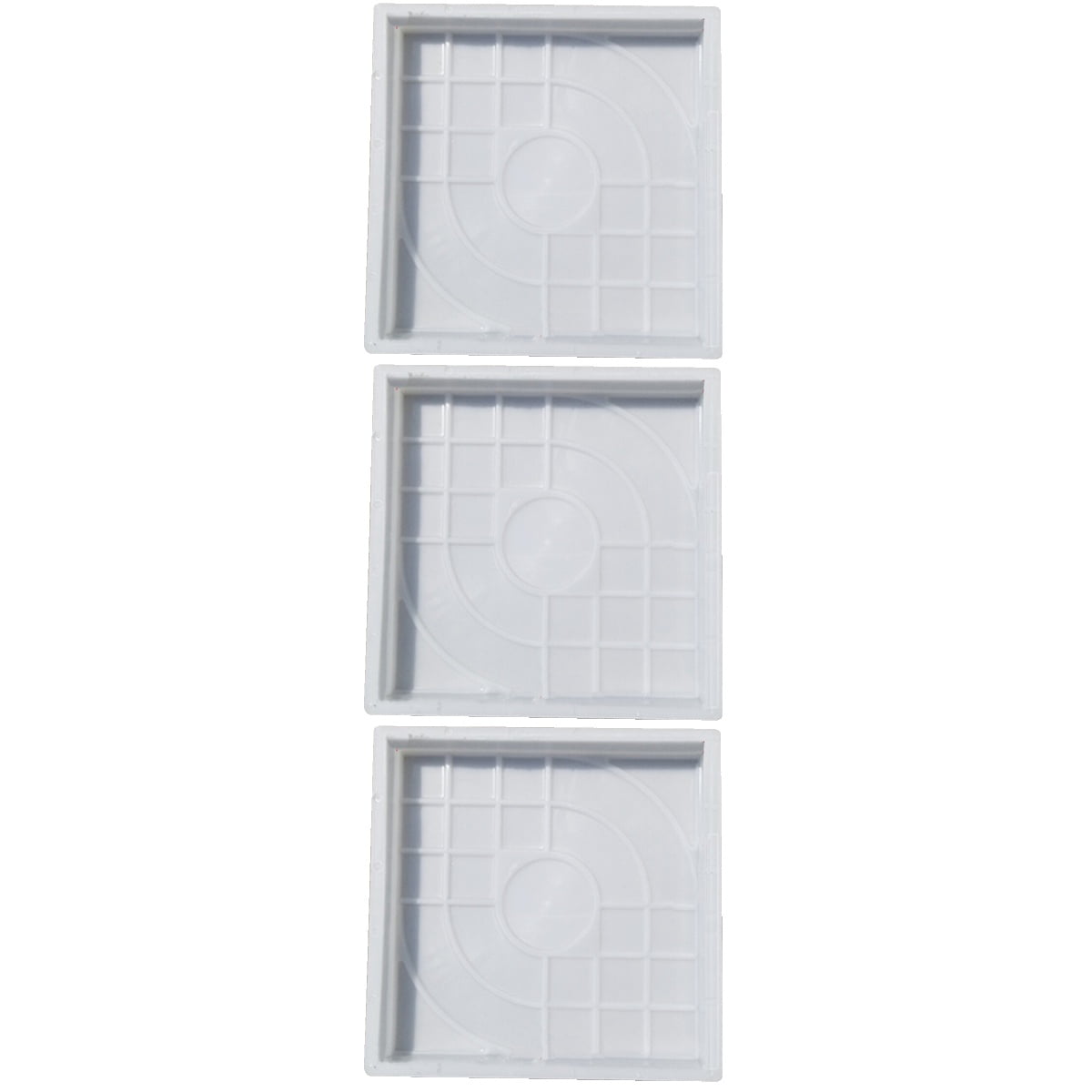 3 PCS Concrete Square Molds Cement Garden Pavement Stone Walk Maker ...
