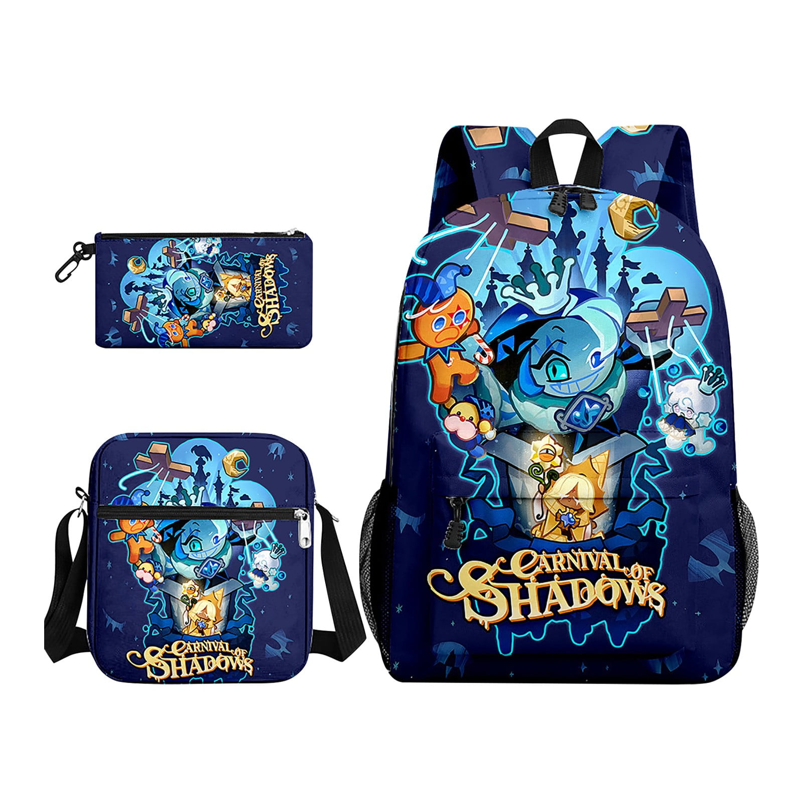 3 PCS Cookie Run: Kingdom Backpack Set, Carnival of Shadows Theme with ...