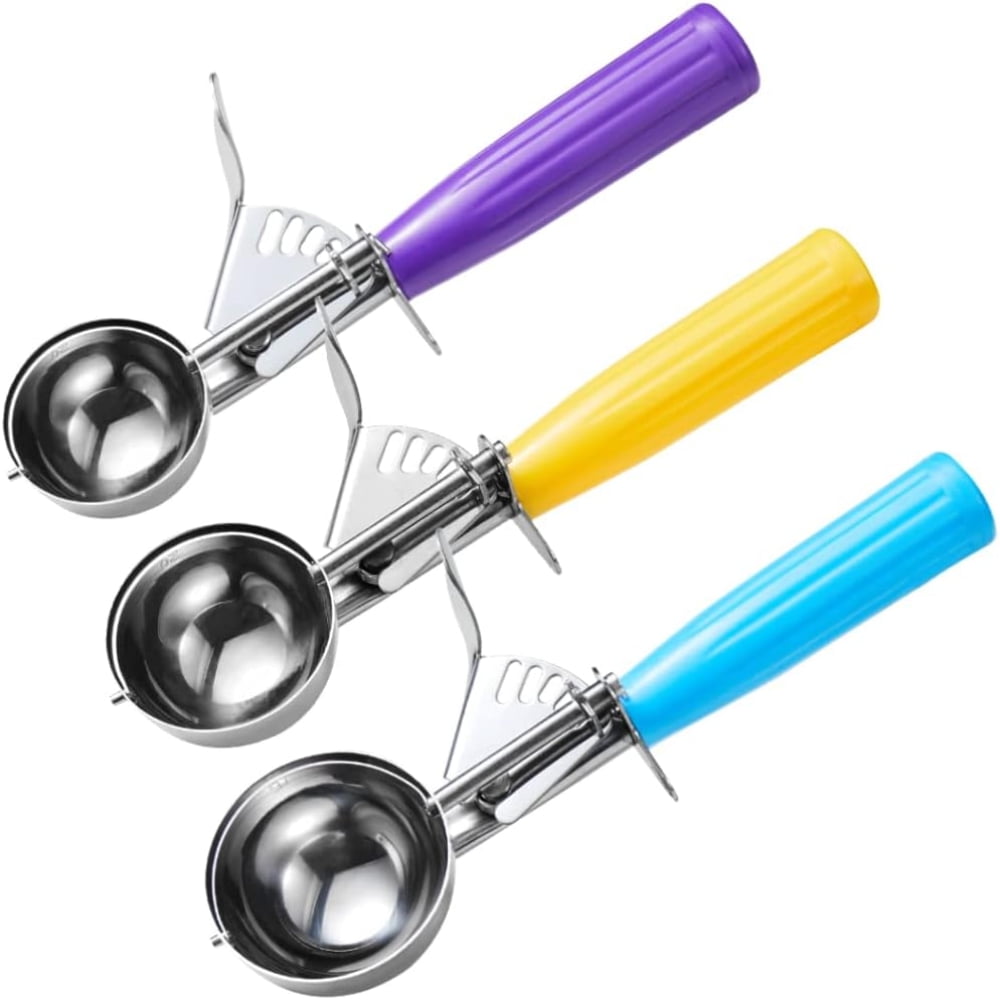 3 PCS Cookie Scoops Portion Scoop Set, Ice Cream Scoop, Dishers Scoops ...