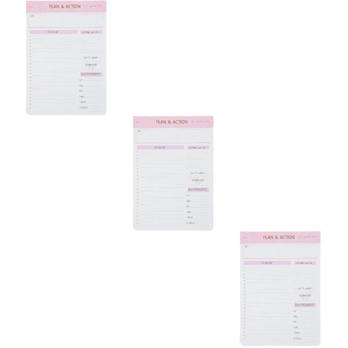 3 PCS Countertop Office Schedule Paper Notepad Work Office 21.80X15 ...