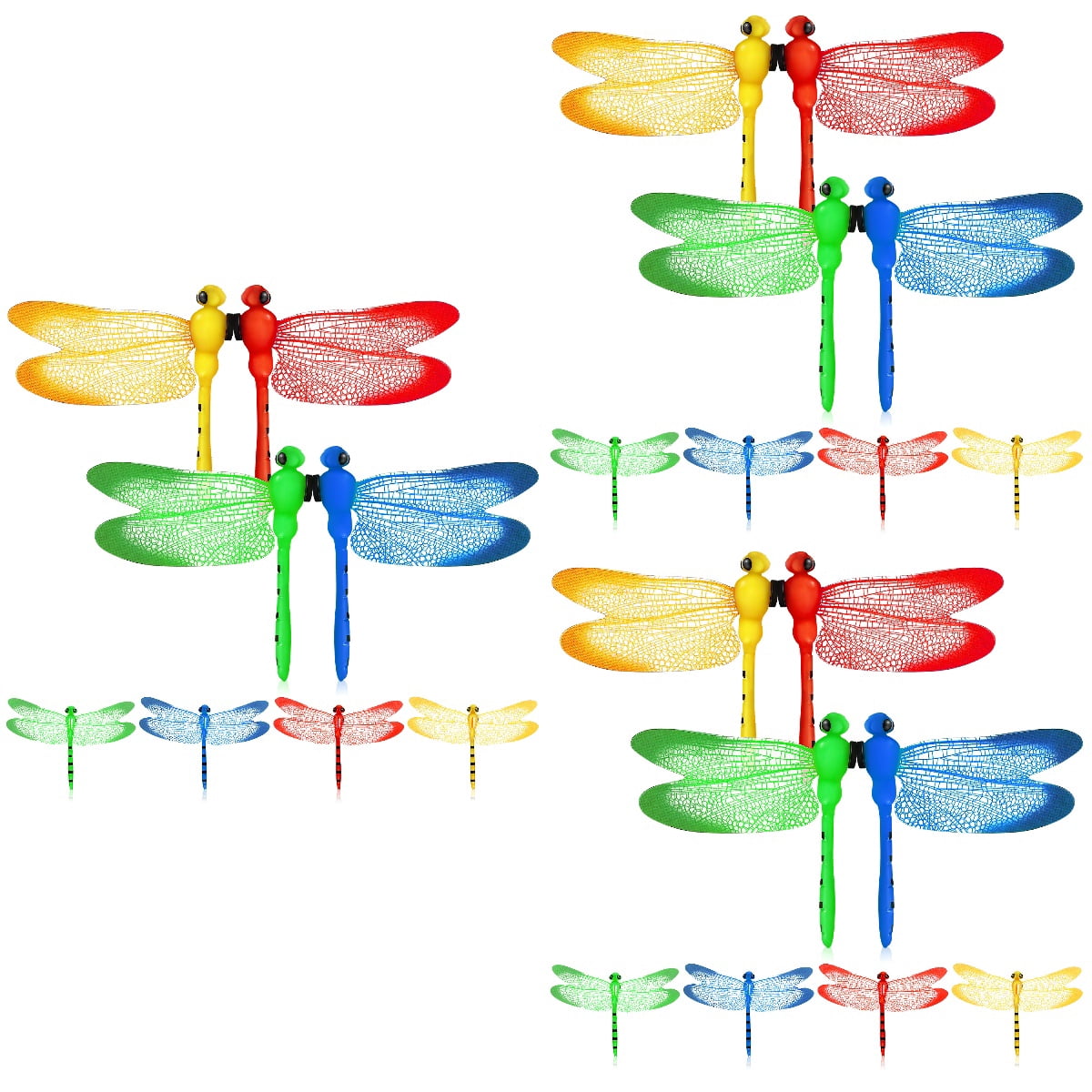 3 PCS Creative Mini Fridge Dragonfly Fridge Magnets Burr-free Magnets ...