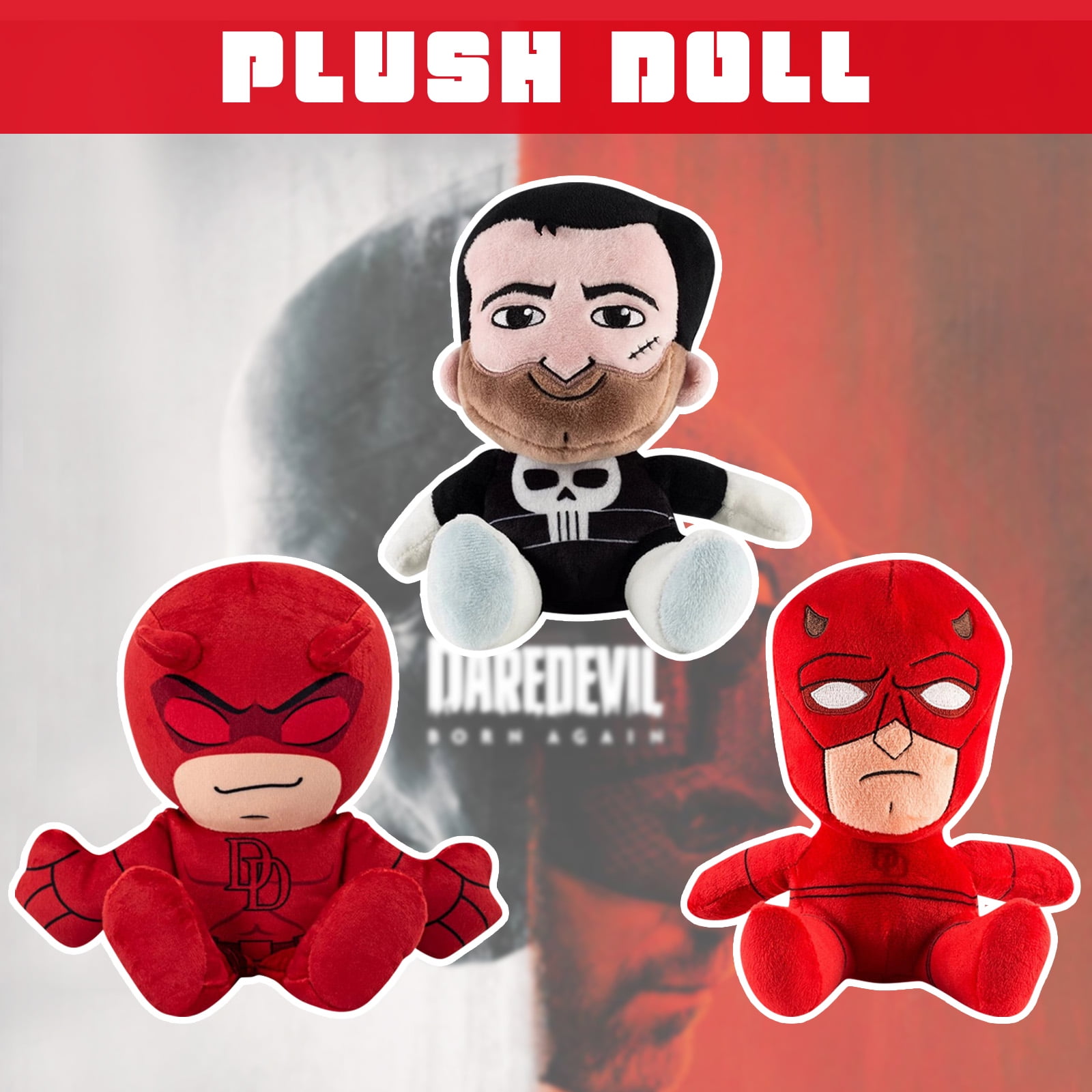 3 PCS Daredevil Plush Dolls, 2025 New Daredevil Anime Plush Toy Stuffed ...
