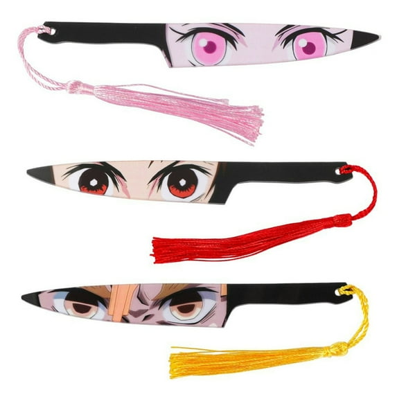 3 PCS Demon_Slayer Bookmark Cllectible Cartoon Character Eyes Acrylic ...