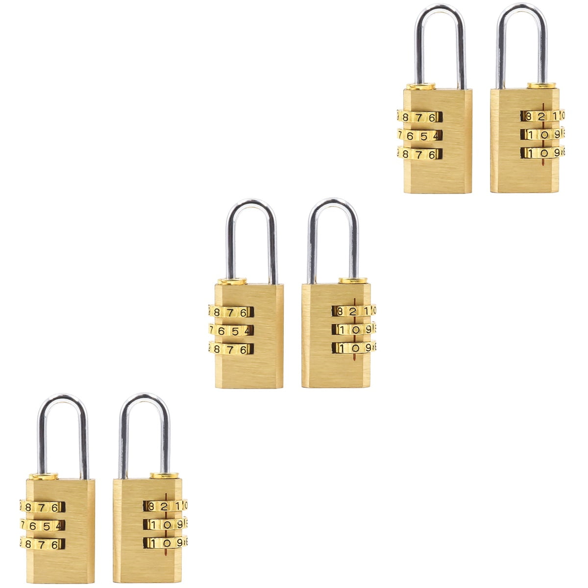 COOPHYA Backpack Combination Lock Zinc Alloy Brass Color for Cabinet ...