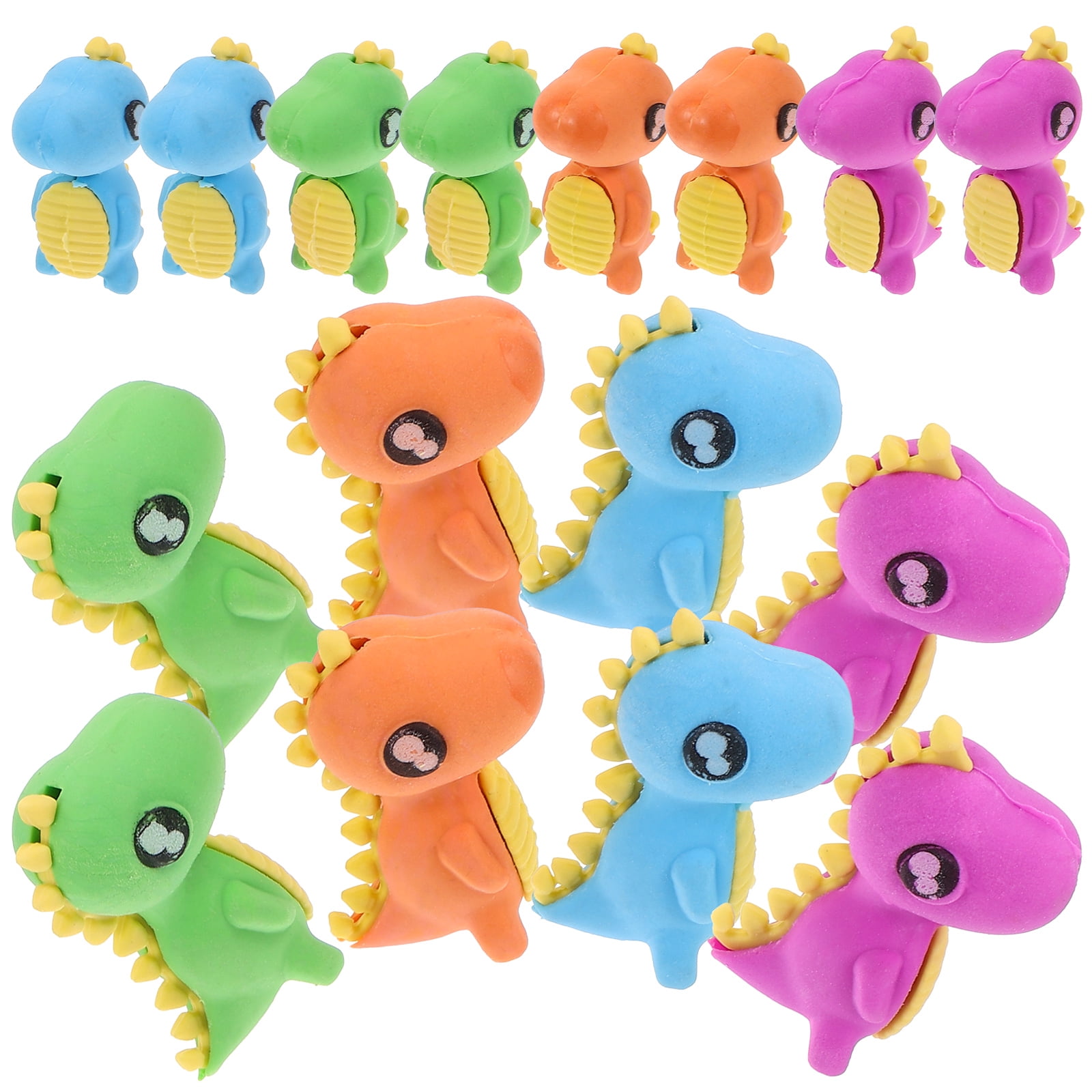 3 PCS Dinosaur Toys Animal Eraser Light Weight Erasers Environmental ...