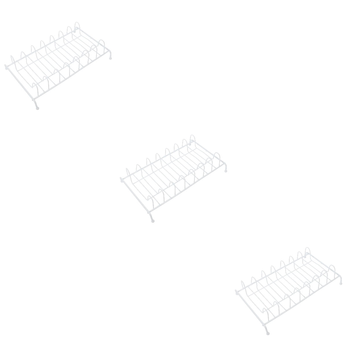 3 PCS Dish Drainer Strainer Plate Rack Serving Utensils Toddler White ...