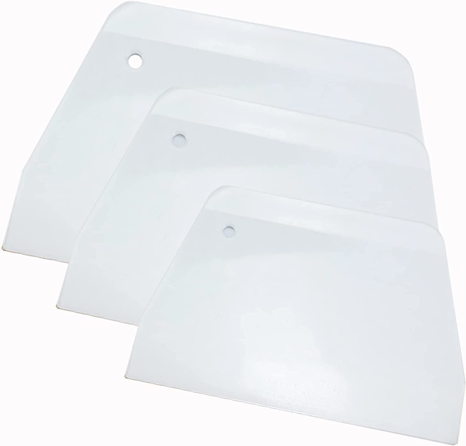 3 PCS Dough Scraper Bowl Scraper Food-Grade Plastic Dough Cutter ...