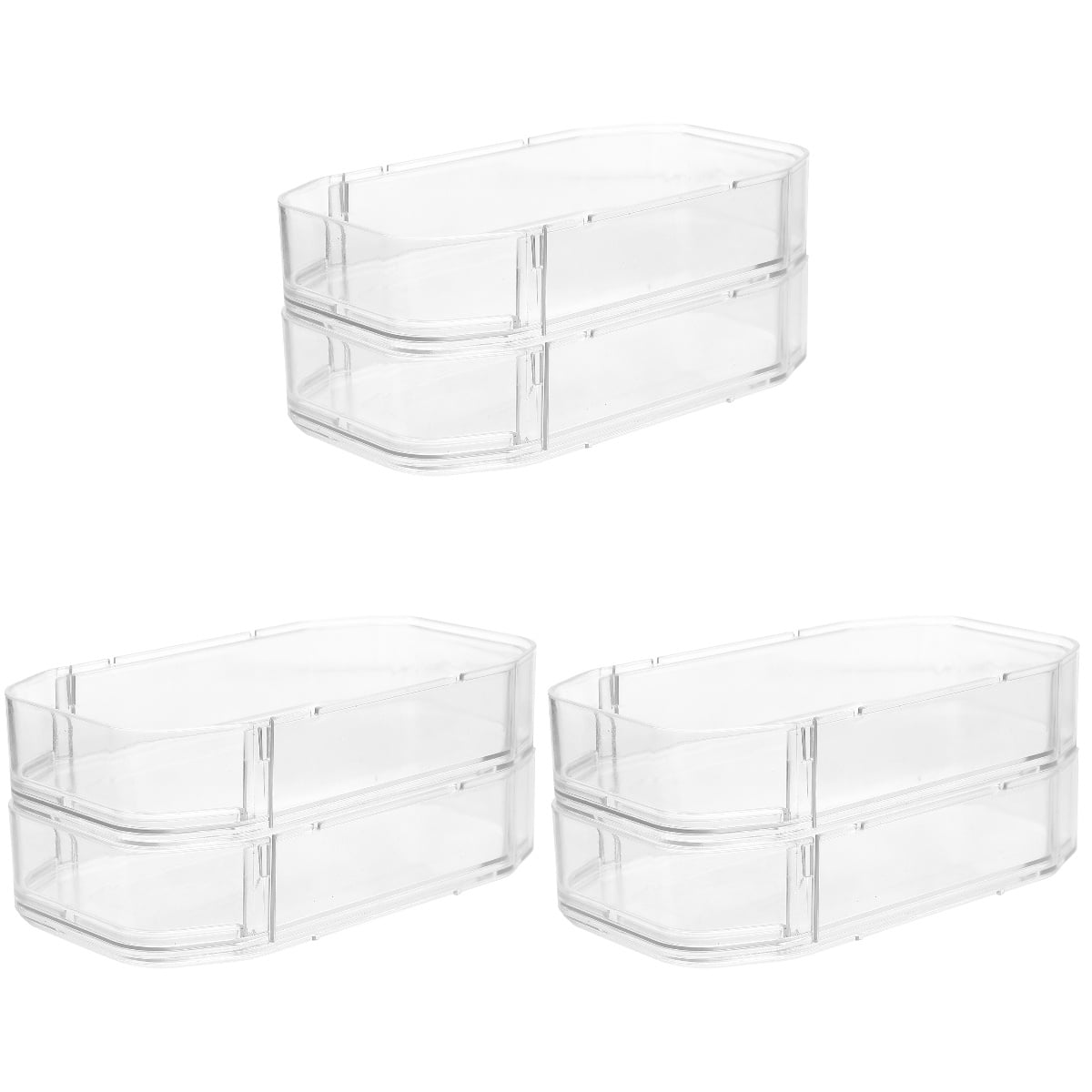3 PCS Drawer Storage Box Desktop Case Organizer Jewelry Makeup Display ...