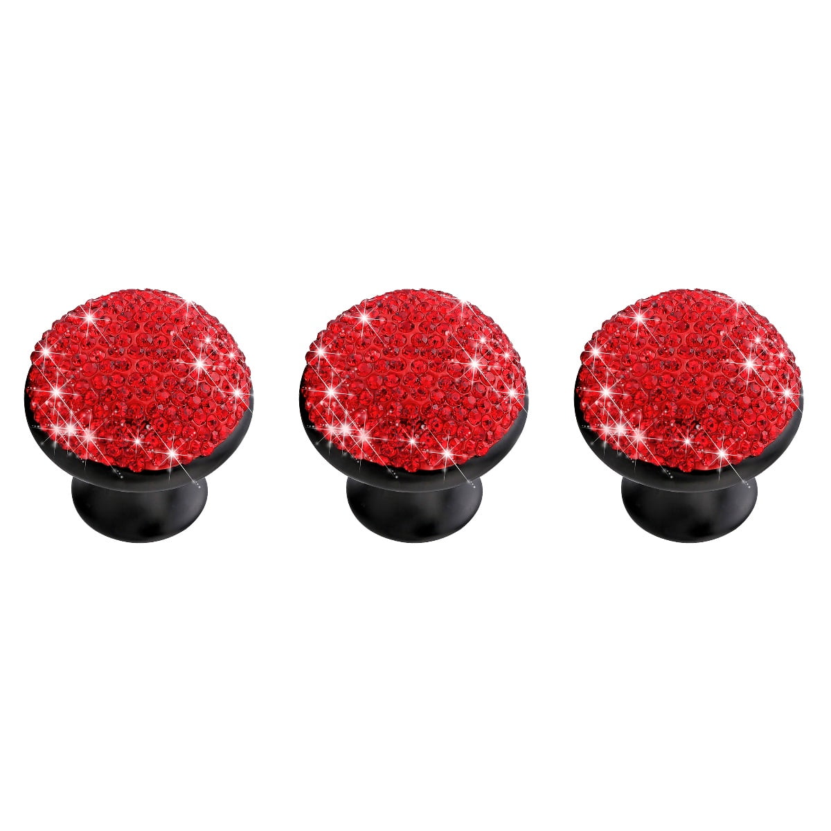 3 PCS Dresser Decorative Door Knobs Matte Black Kitchen Drawer Pulls ...