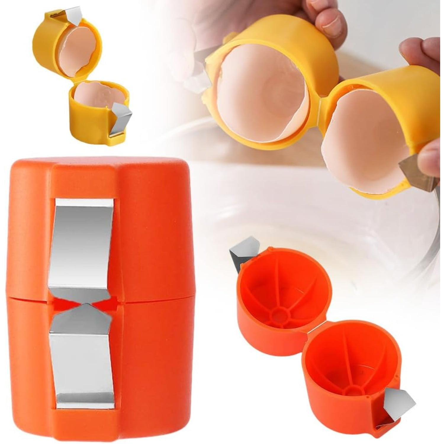 3 PCS Egg Shell Opener, 2025 New Egg Cracker Tool for Raw Eggs ...