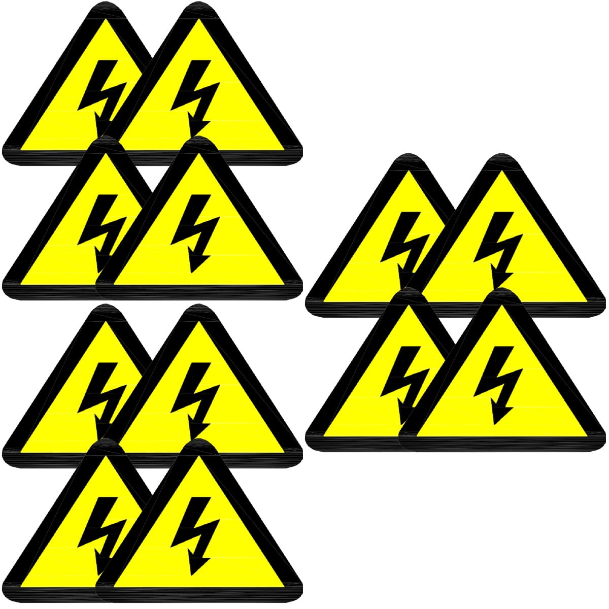 3 PCS Electric Shocks Caution Stickers Warning Small Label Security ...