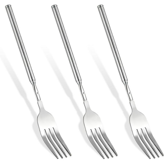 3 PCS Extendable Forks, Extension from 8.7" to 25.5" Telescoping Fork ...