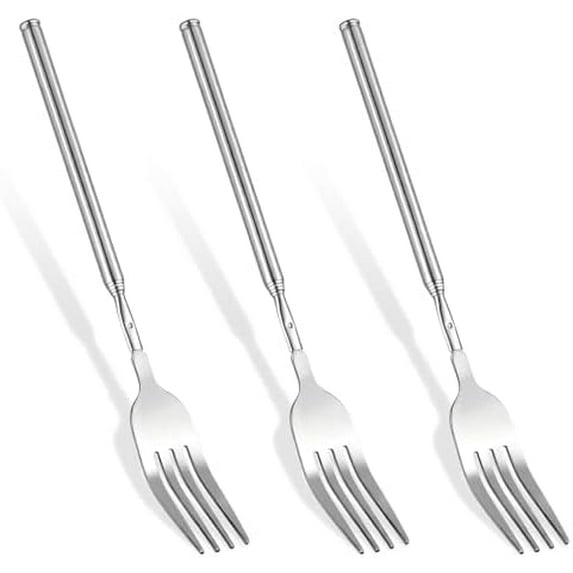 3 PCS Extendable Forks, Extension from 8.7" to 25.5" Telescoping Fork ...