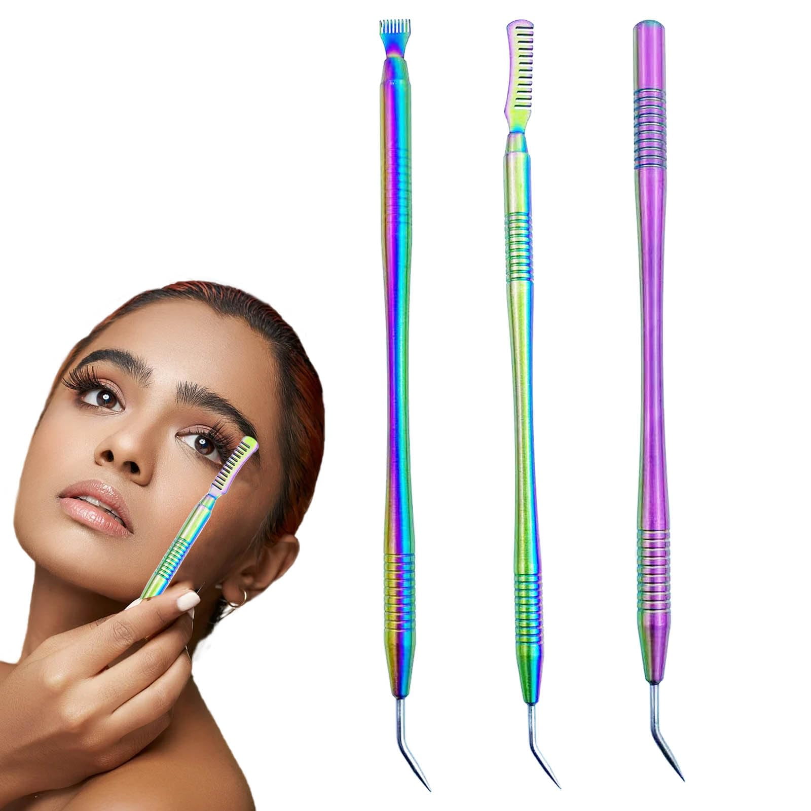 3 PCS Eyelash Comb ZS23 Lash Separator Lift Kit Tool, Stainless Steel ...