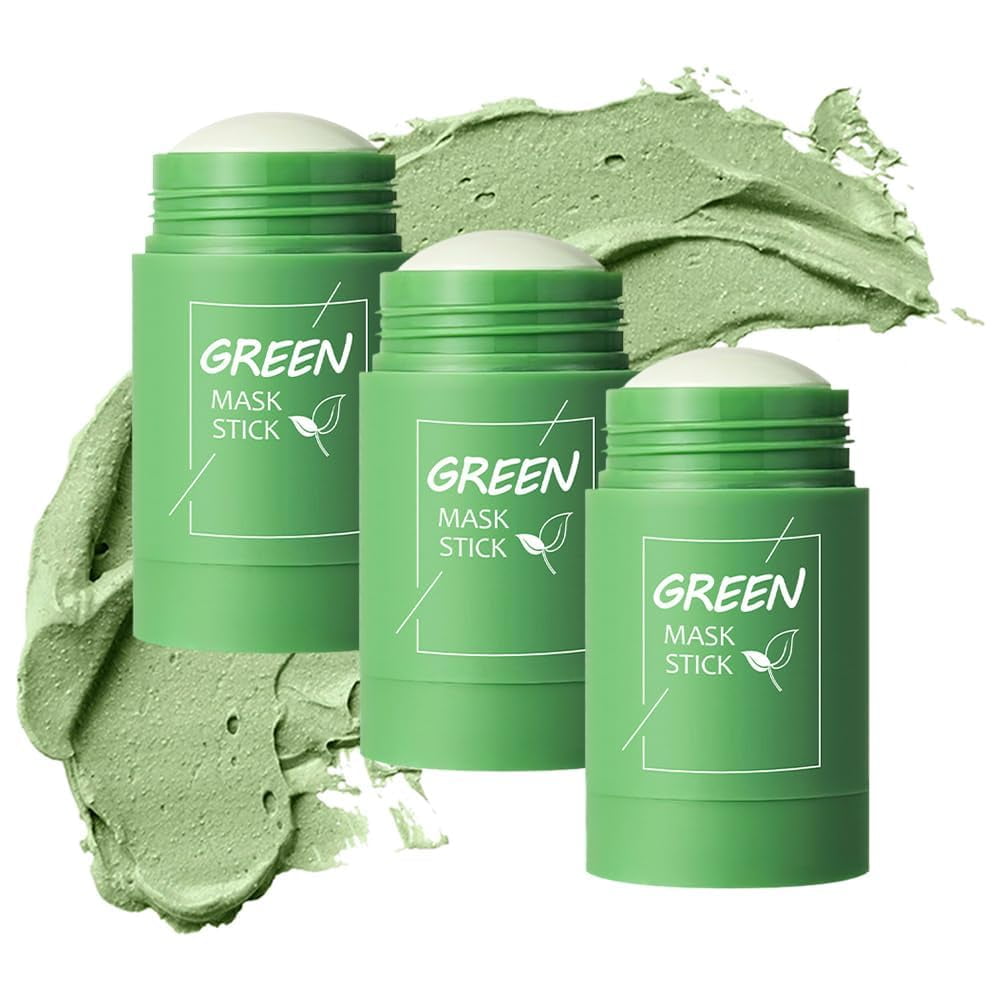 3 PCS Face Masks Skincare, Green Tea Mask Stick, Black Head Remover for ...