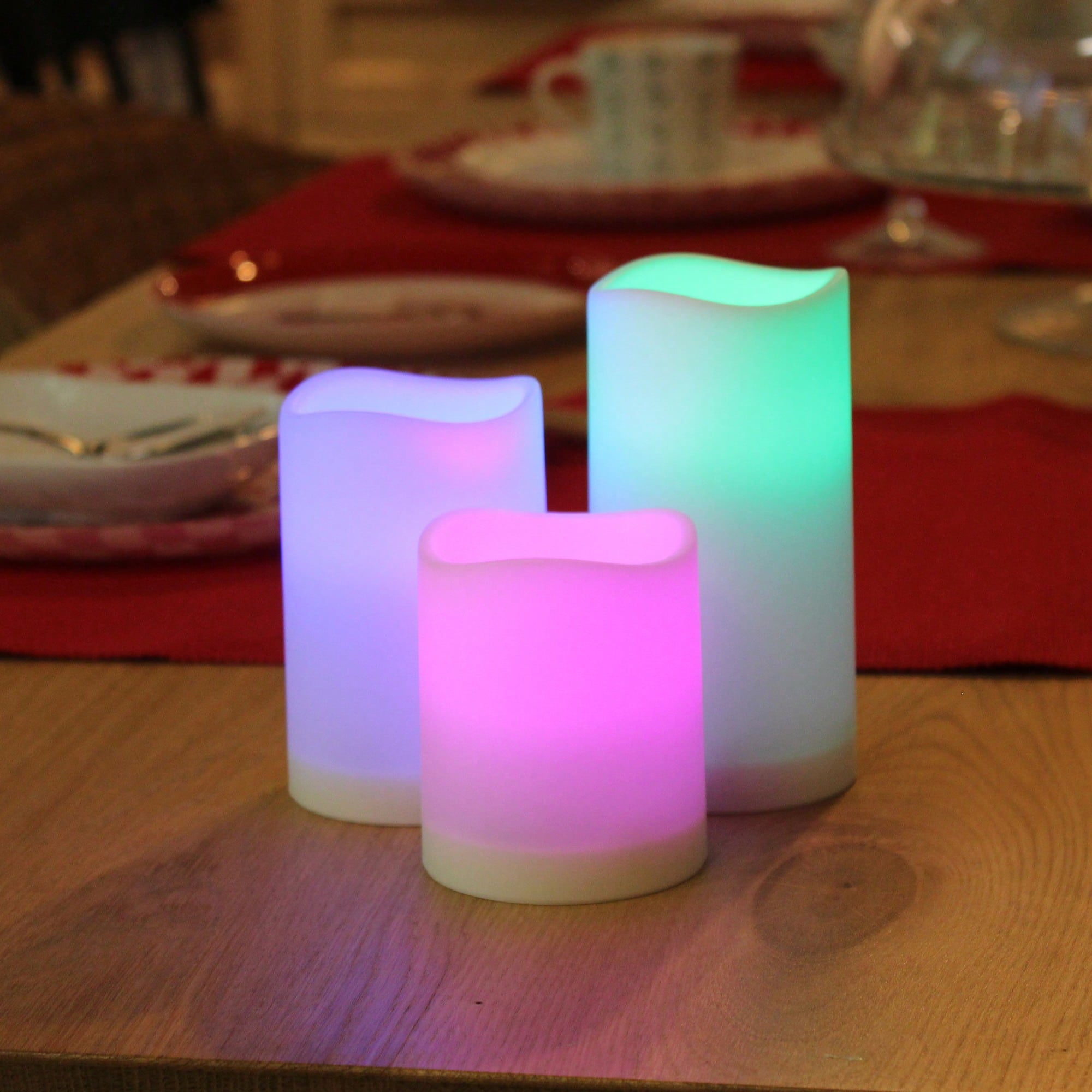 3 PCS Flameless LED Candle Light With Remote Control,For Living Room ...
