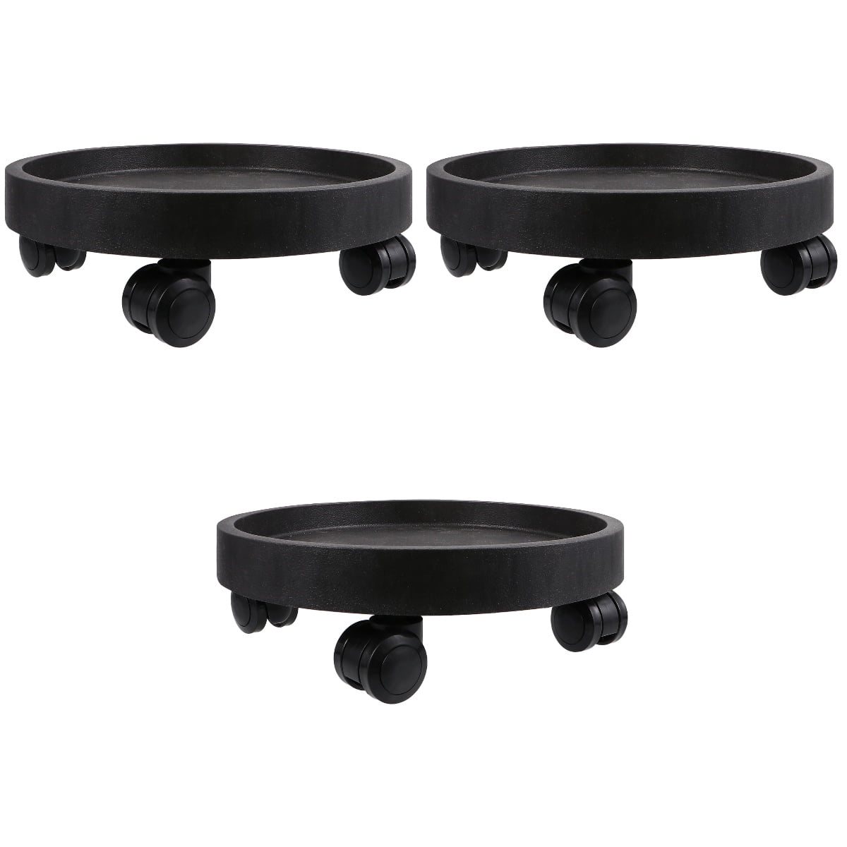 3 PCS Flower Pot Base Heavy Casters Plant Stands Plants Holders Brown ...