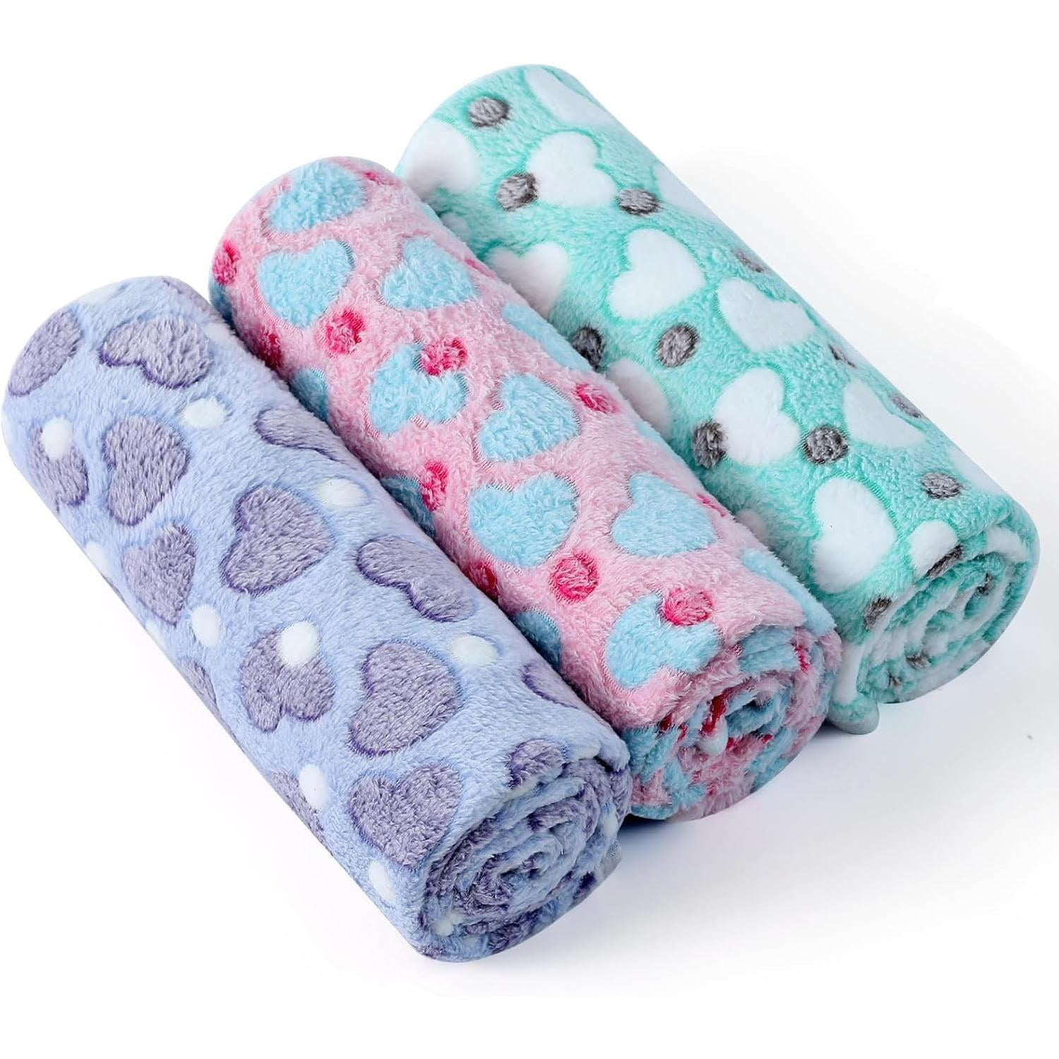 3 PCS Fluffy Dog Blankets Washable for Small Medium Dogs, 24x16 Inch ...