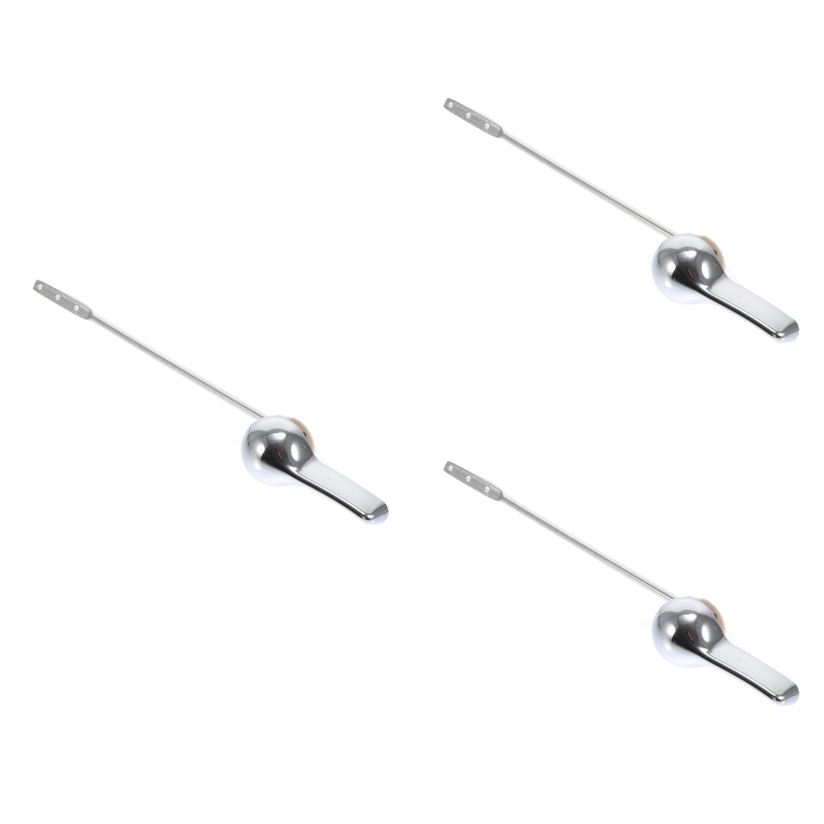 3 PCS Front Press Toilet Switch Handles Works Water Case Bowl Silver ...