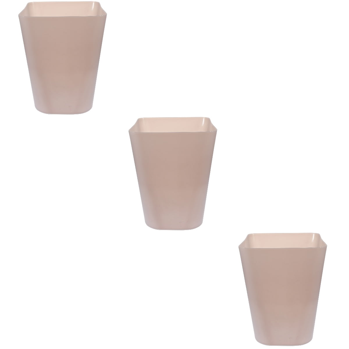 3 PCS Garbage Can Outdoor Waste Basket Trash Bin Bathroom Office ...