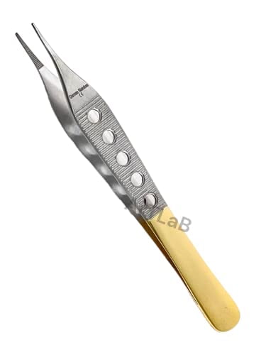 3 PCS German Stainless Gold Handle ADSON Tissue 1X2 Teeth +ADSON Brown ...